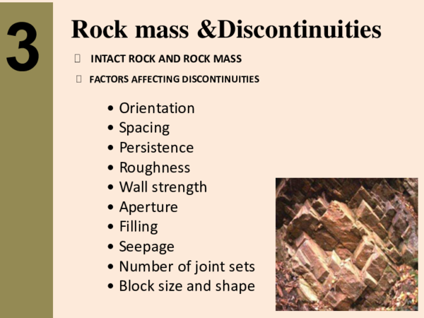 (PDF) 3 Rock mass &Discontinuities @BULLET Orientation @BULLET Spacing ...