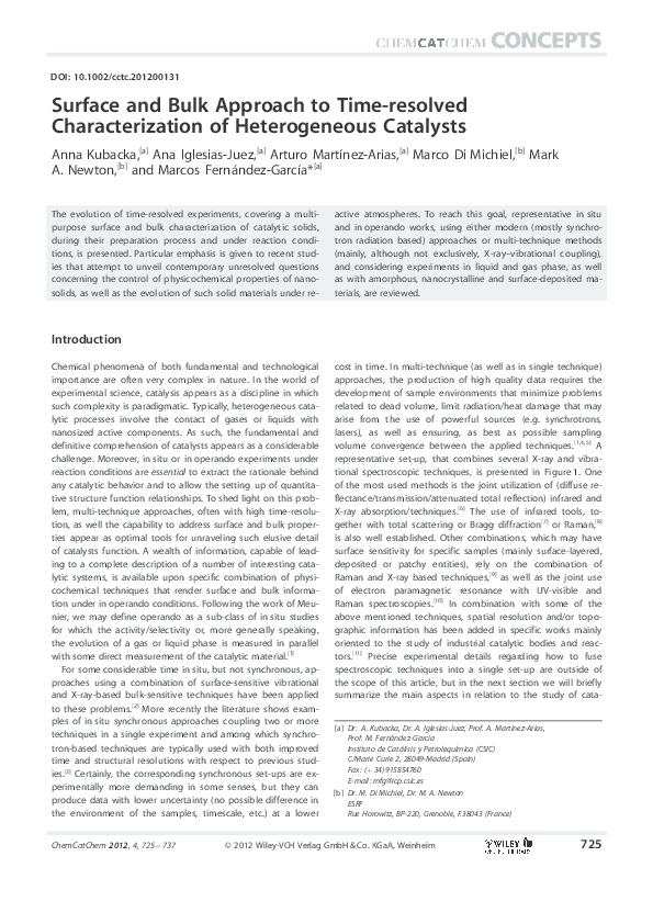 (PDF) Surface and Bulk Approach to Time-resolved Characterization of ...
