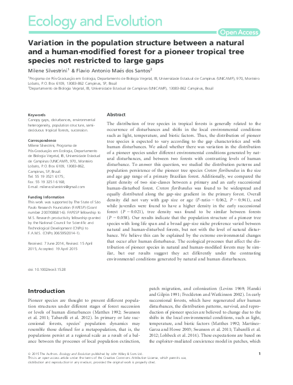(PDF) Variation in the population structure between a natural and a ...