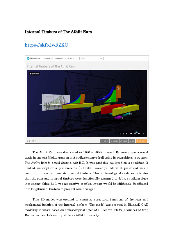 (PDF) 3D Model of the Athlit Ram's Timbers