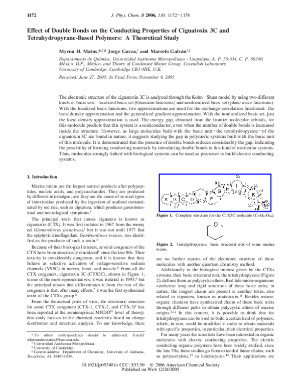(PDF) Effect of Double Bonds on the Conducting Properties of Ciguatoxin ...