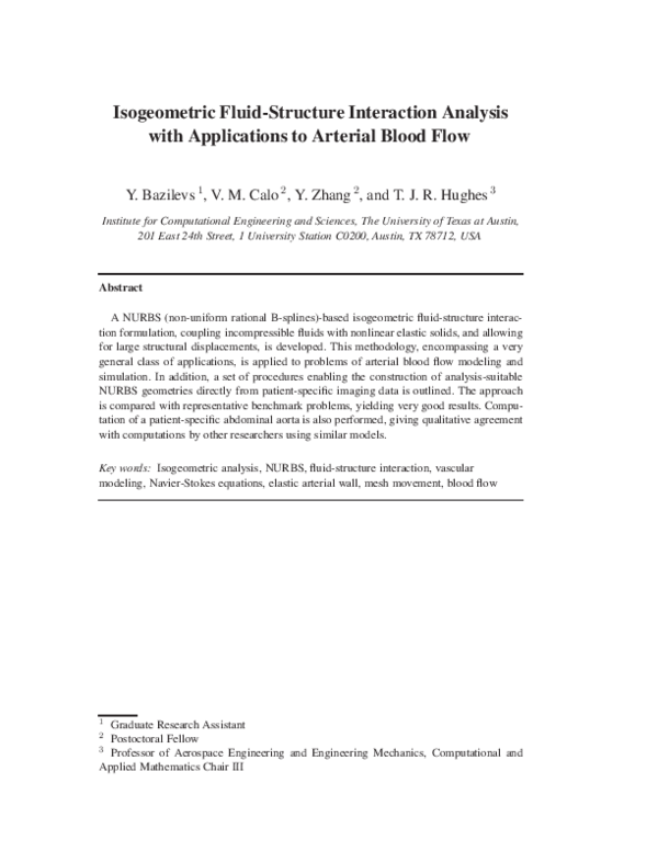 (PDF) Isogeometric Fluid–structure Interaction Analysis with ...