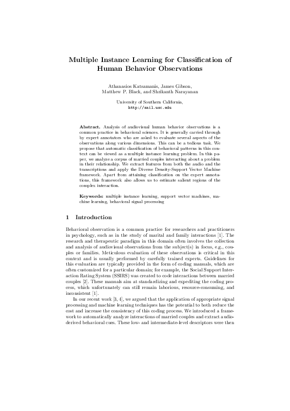 (PDF) Multiple Instance Learning for Classification of Dementia in Brain MRI