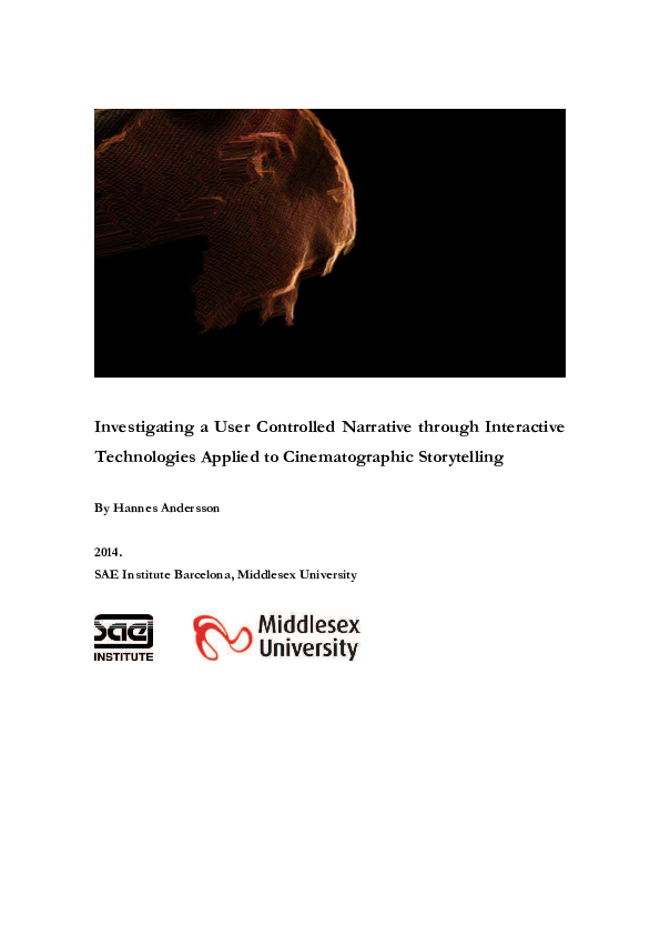 (PDF) Investigating a User Controlled Narrative through Interactive ...