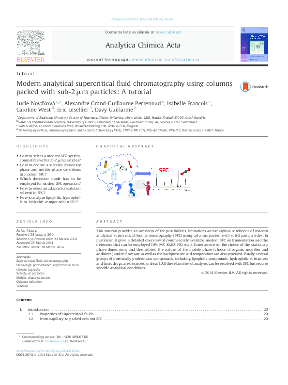 (PDF) Modern analytical supercritical fluid chromatography using ...