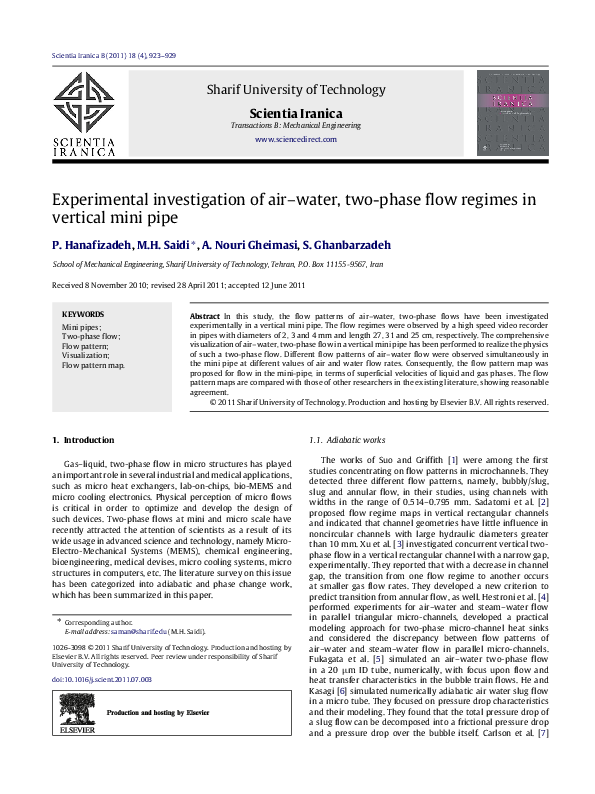 (PDF) Experimental Investigation of Air-Water Two Phase Flow Regime in ...