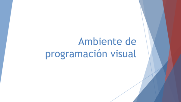 (PDF) Ambiente de programación visual