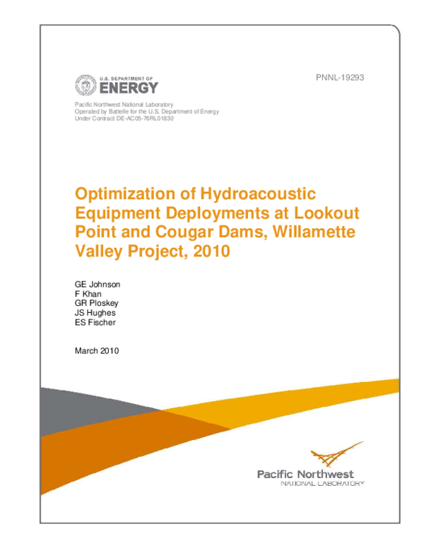 (PDF) Optimization of Hydroacoustic Equipment Deployments at Lookout ...