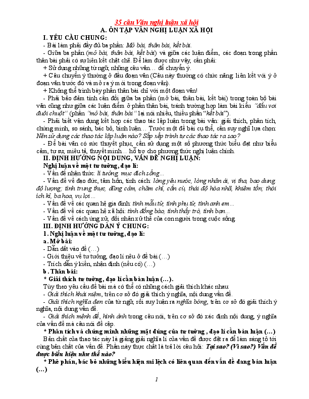 (DOC) De van nghi luan xa hoi on thi vao lop