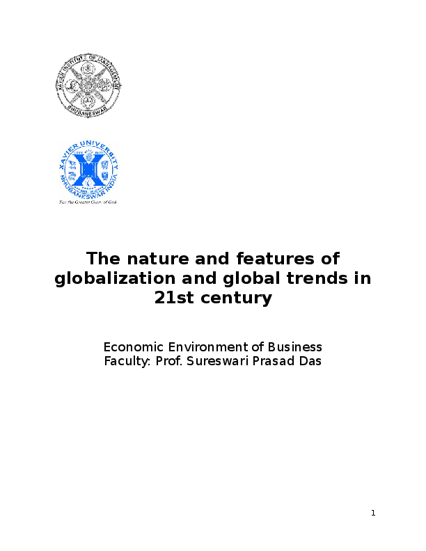 (DOC) The nature and features of globalization and global trends in ...