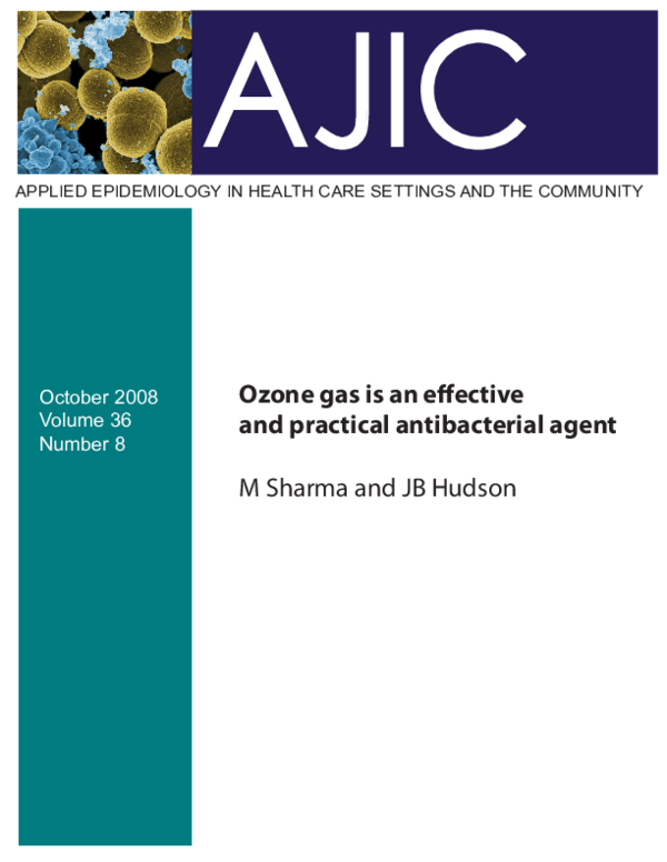 (PDF) Ozone gas is an effective and practical antibacterial agent