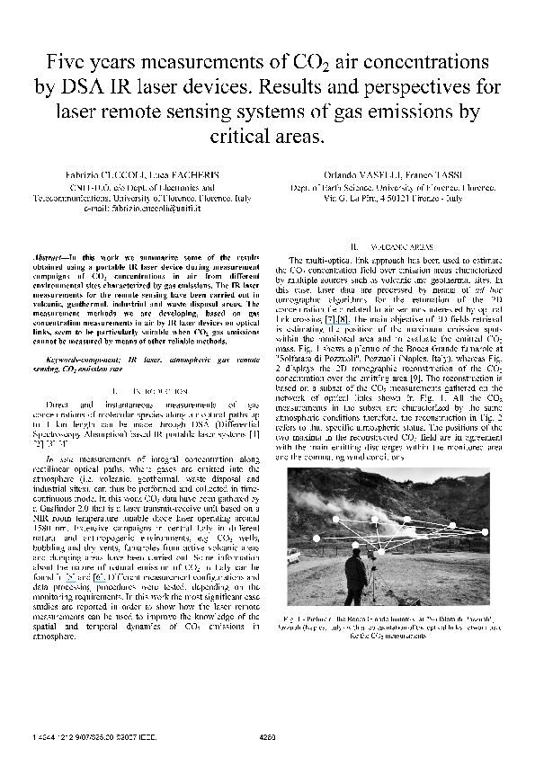 (PDF) Five years measurements of C0 2 air concentrations by DSA IR ...