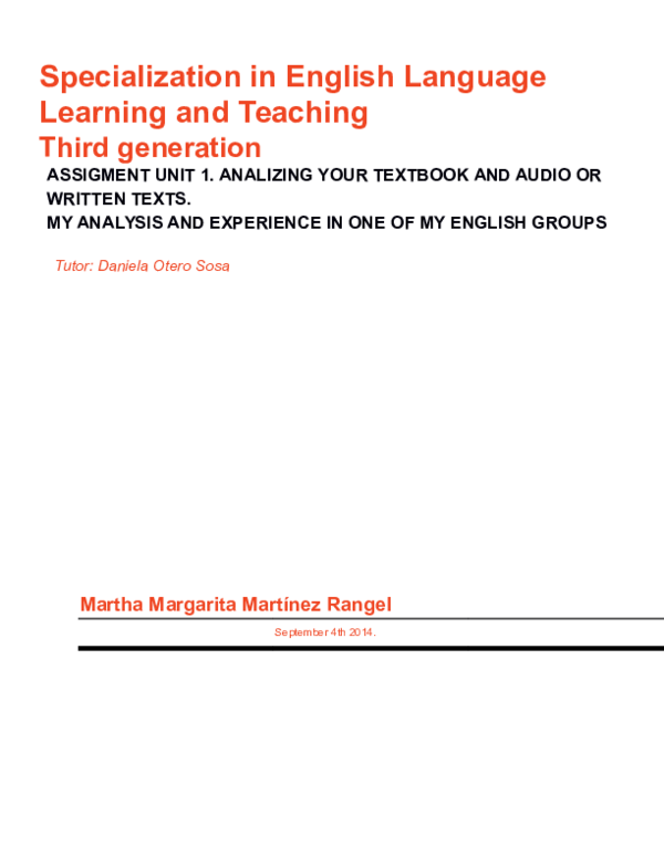 (DOC) Specialization in English Language Le and Teaching Third ...