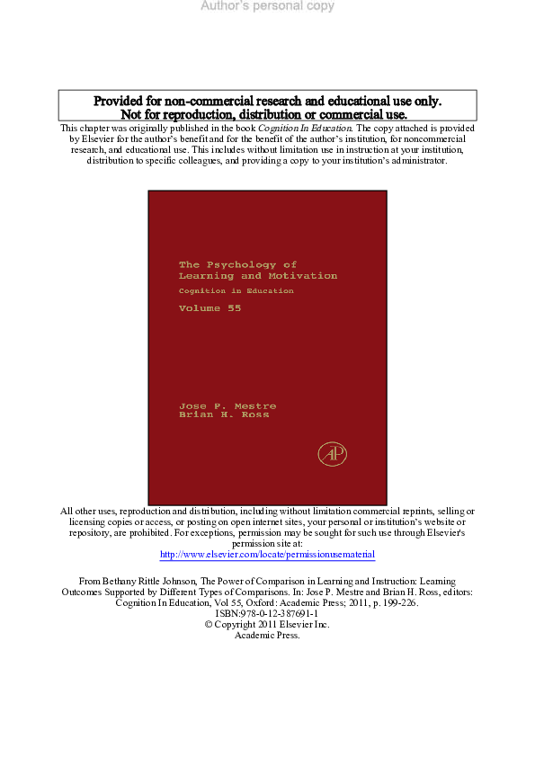 (PDF) The Power of Comparison in Learning and Instruction: Learning ...
