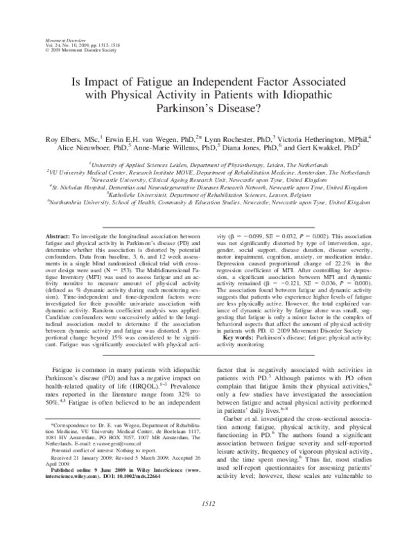 (PDF) Classification of early stage Parkinson's disease in EEG and tremor time-frequency ...