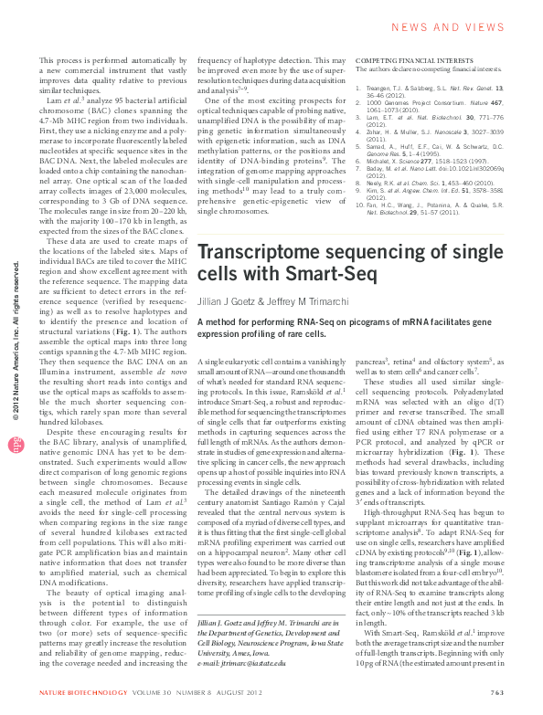 (PDF) Transcriptome sequencing of single cells with Smart-Seq