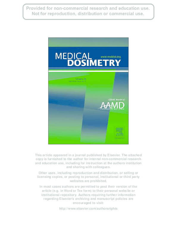 (PDF) Initial experience of ArcCHECK and 3DVH software for RapidArc ...