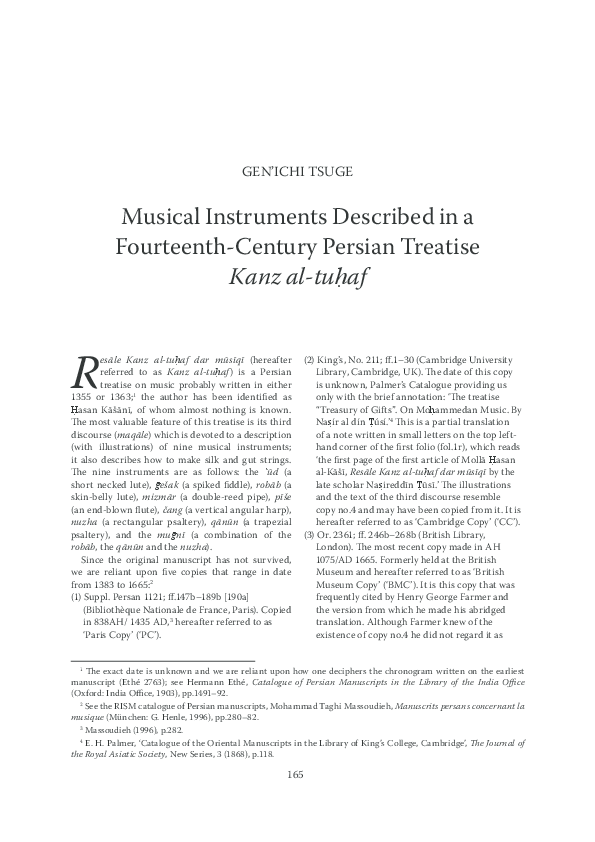 (PDF) Musical Instruments Described in a Fourteenth Century Perian ...
