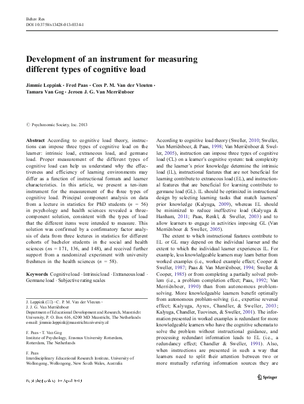 (PDF) Development of an instrument for measuring different types of ...