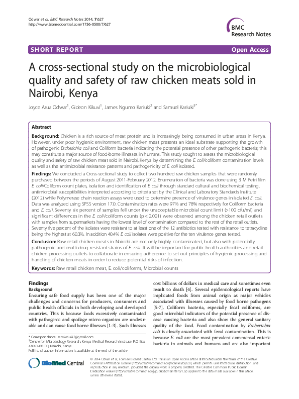 (PDF) A cross-sectional study on the microbiological quality and safety ...