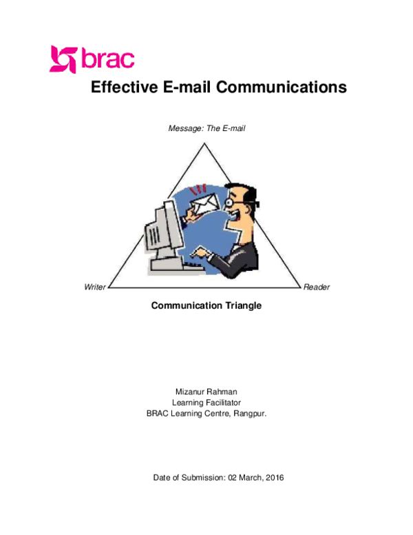 (PDF) Effective E-mail Communications Communication Triangle
