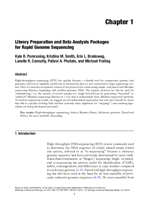 (PDF) Library Preparation and Data Analysis Packages for Rapid Genome ...