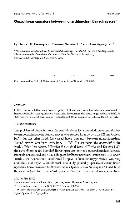(PDF) Closed linear operators between nonarchimedean Banach spaces
