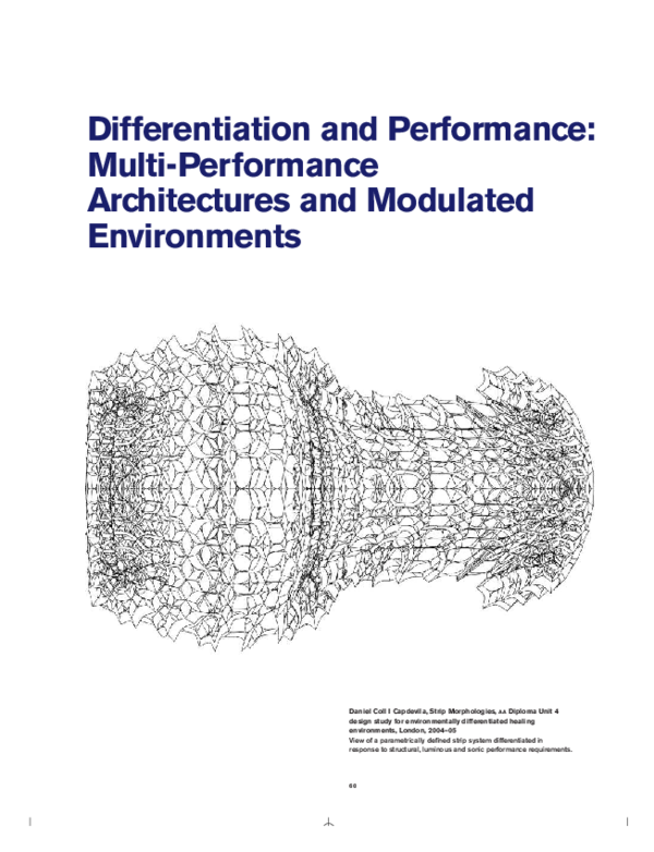 (PDF) Differentiation and performance: multi-performance architectures ...
