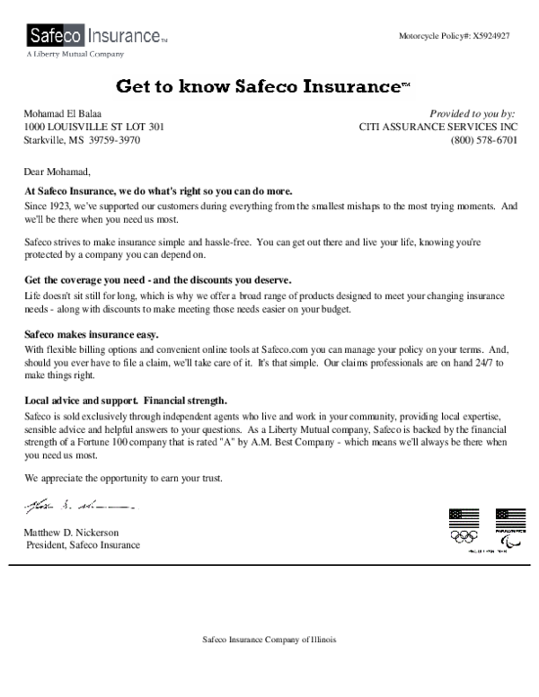 Safeco Insurance Commercial