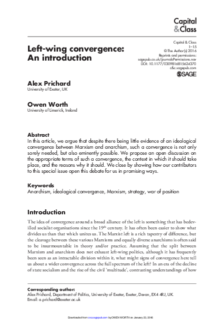 (PDF) Left-wing convergence: An introduction