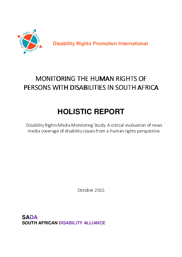 (PDF) DRPI Holistic Report South Africa Electronic Copy