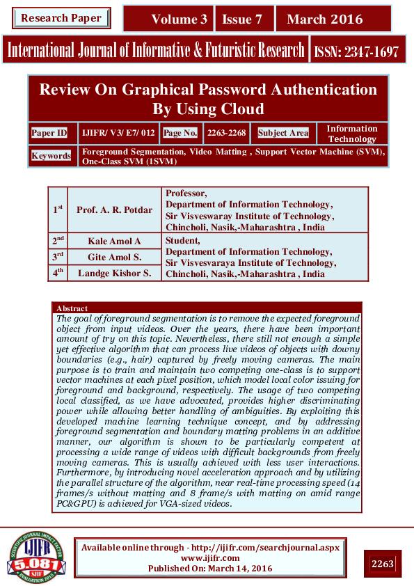 (PDF) Review On Graphical Password Authentication By Using Cloud
