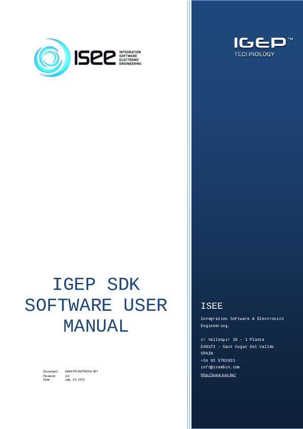 (PDF) IGEP SDK SOFTWARE USER MANUAL | Hussein HAMADI - Academia.edu