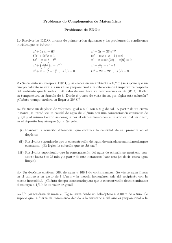 (PDF) Problemas de Complementos de Matemáticas