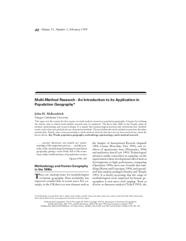 (PDF) Multi-Method Research: An Introduction to Its Application in ...