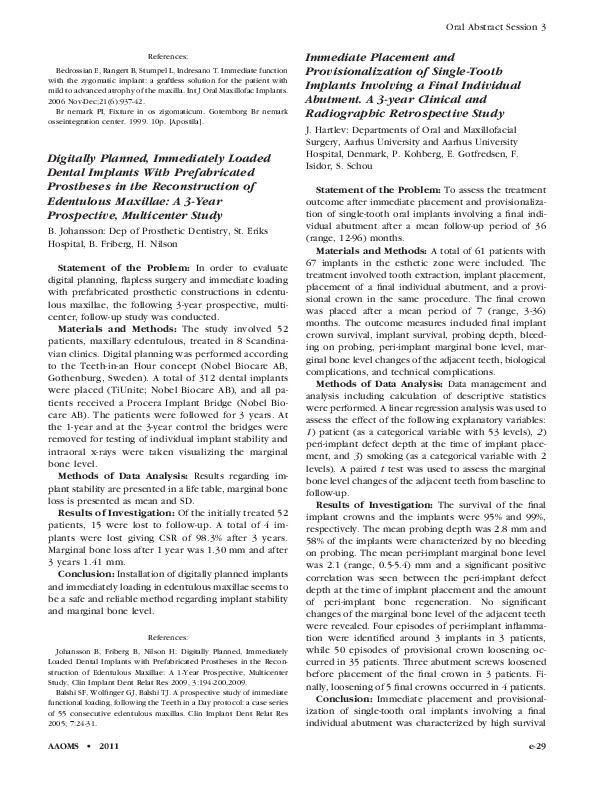 (PDF) Immediate Placement and Provisionalization of Single-Tooth Implants Involving a Final ...