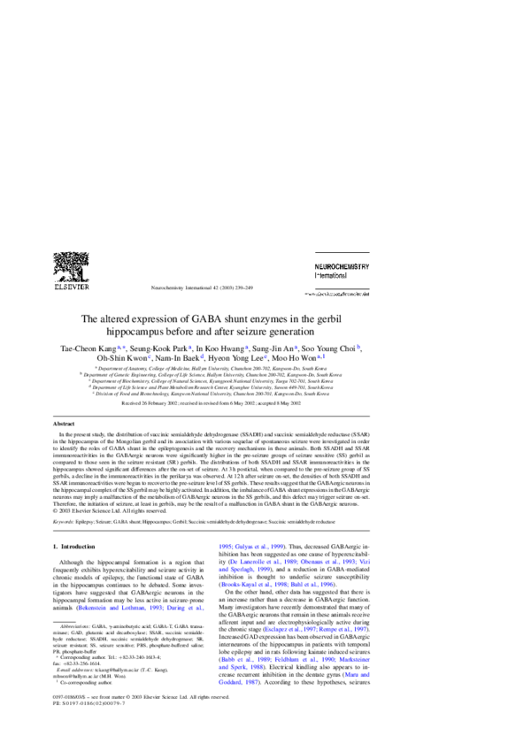 (PDF) The altered expression of GABA shunt enzymes in the gerbil ...