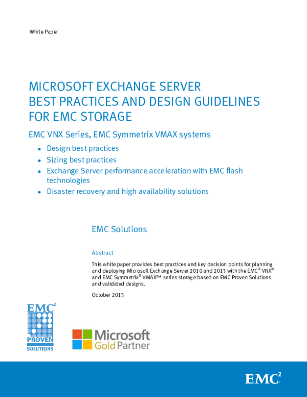 (PDF) MICROSOFT EXCHANGE SERVER BEST PRACTICES AND DESIGN GUIDELINES ...