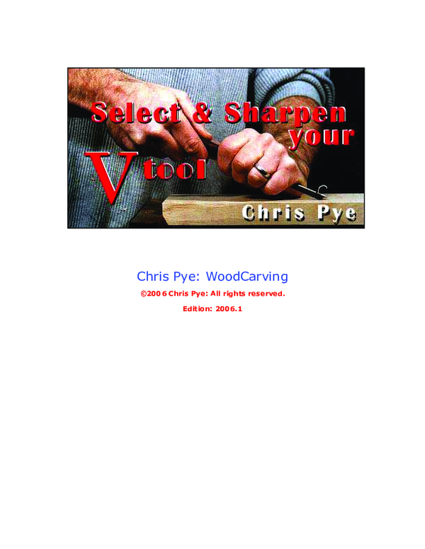 (PDF) Chris Pye: WoodCarving