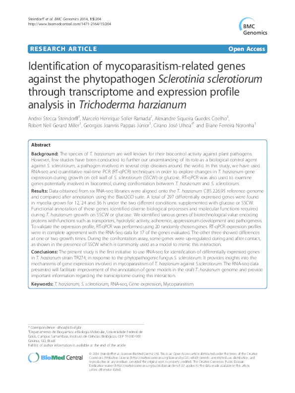 (PDF) Identification of Mycoparasitism-Related Genes in Trichoderma atroviride