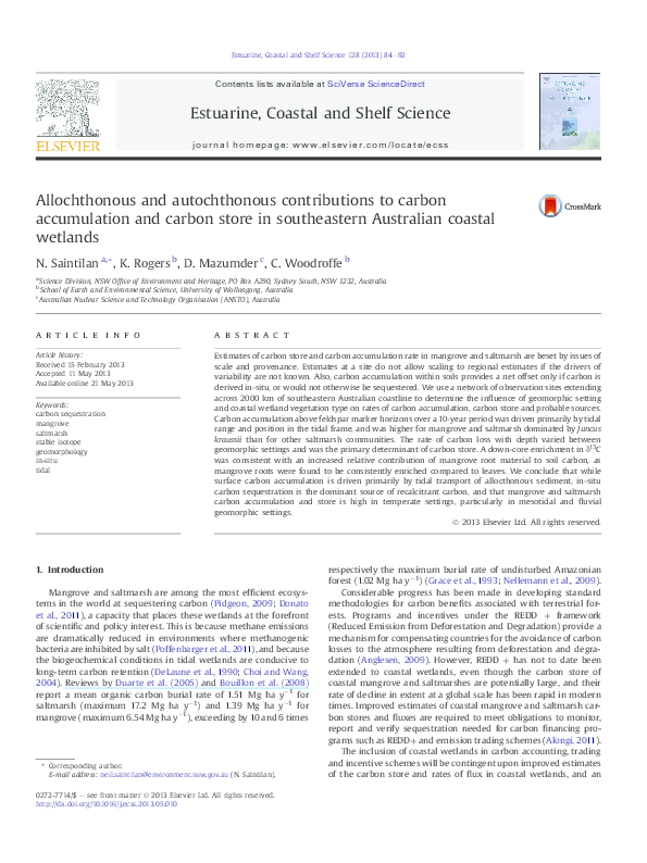 (PDF) Allochthonous and autochthonous contributions to carbon ...
