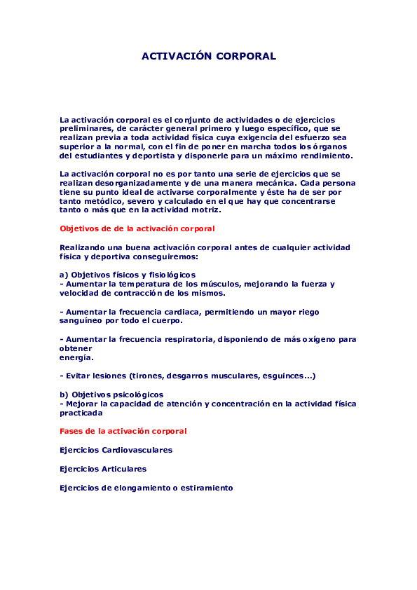 (DOC) ACTIVACIÓN CORPORAL