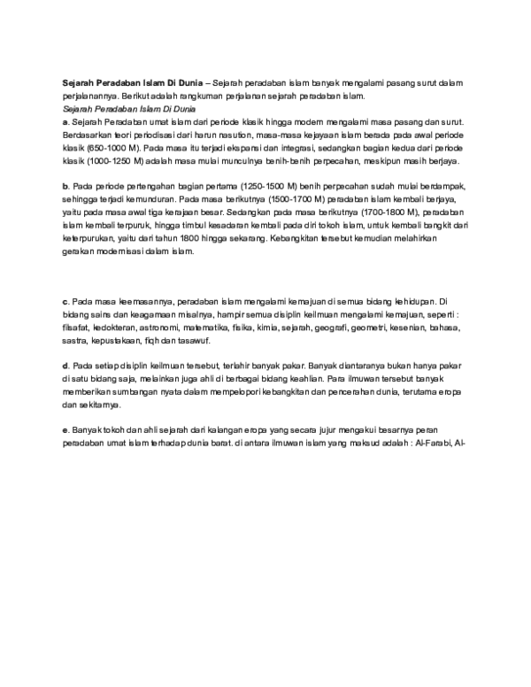 (DOC) Sejarah peradaban islam