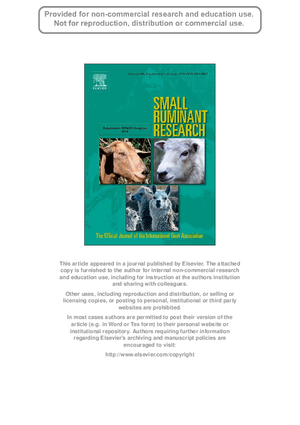 (PDF) Extruded linseed supplementation in the diet of dairy sheep: The ...