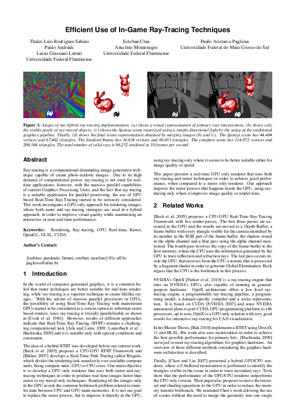 (PDF) Efficient Use of In-Game Ray-Tracing Techniques