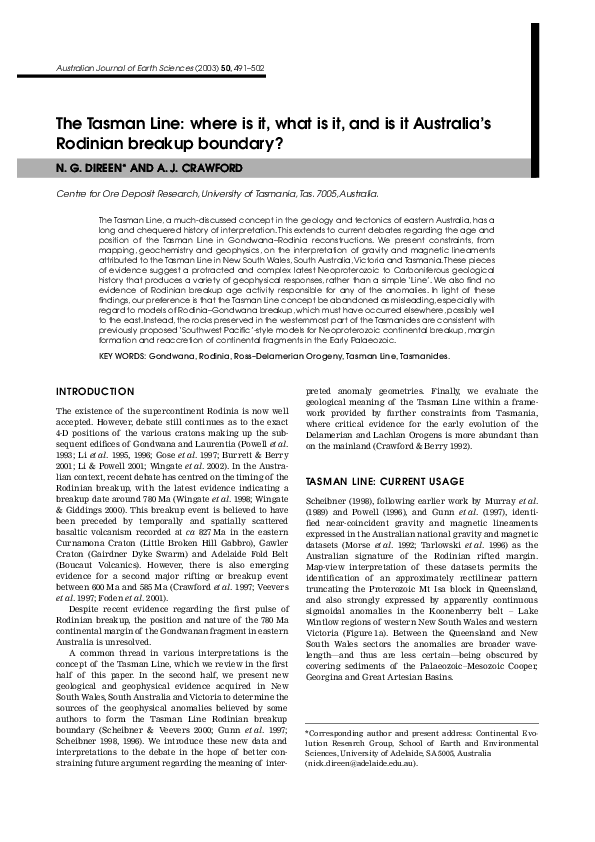 (PDF) The Tasman Line: Where is it, what is it, and is it Australia's ...