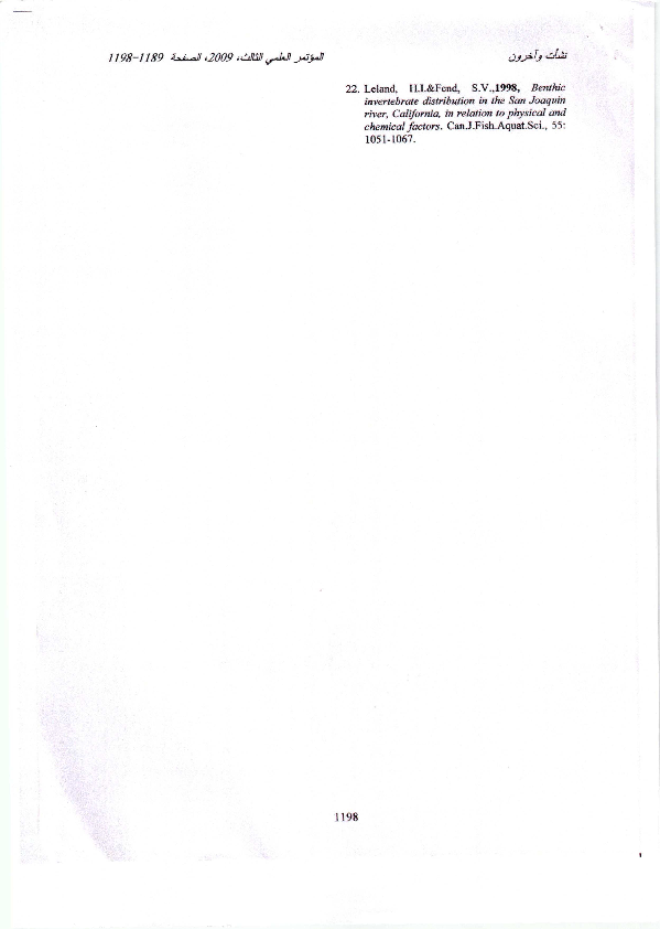 (PDF) Effects of Some physical and chemical factors of Lower Zab water ...