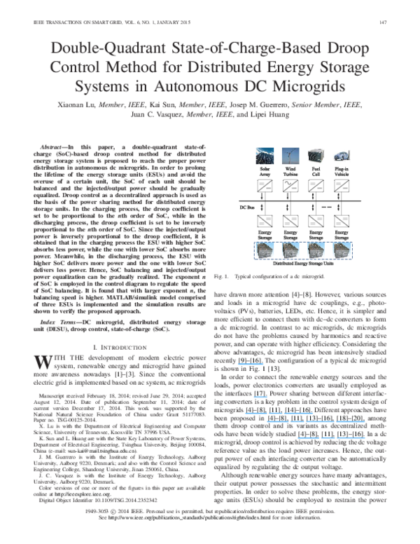 (PDF) Double-Quadrant State-of-Charge-Based Droop Control Method for Distributed Energy Storage ...