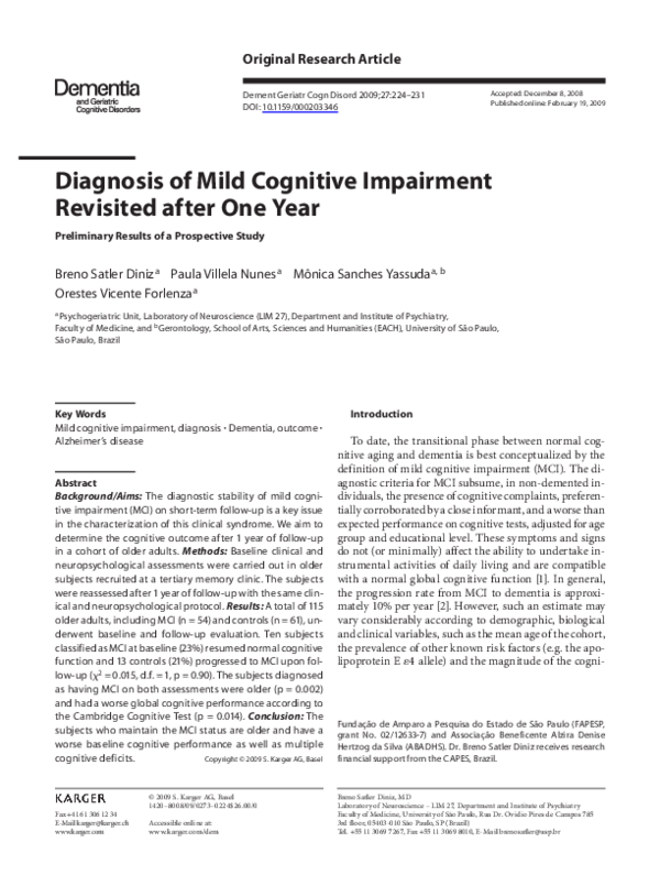 (PDF) The Clock Drawing Test versus Mini-mental Status Examination as a ...