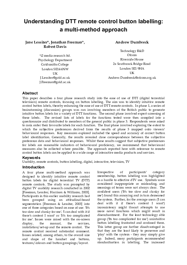 (PDF) Understanding DTT remote control button labelling: a multi-method ...